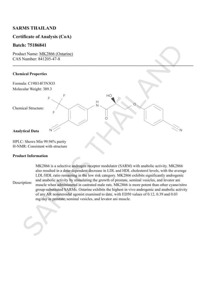 MK-2866 (Ostarine) | Sarms Thailand + Free Shipping